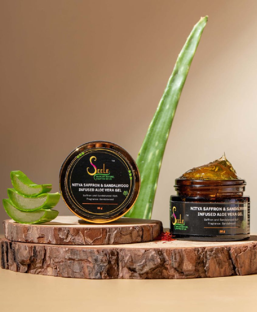 Nitya Saffron & Sandalwood Infused Aloe Vera Gel – Seele By Jess